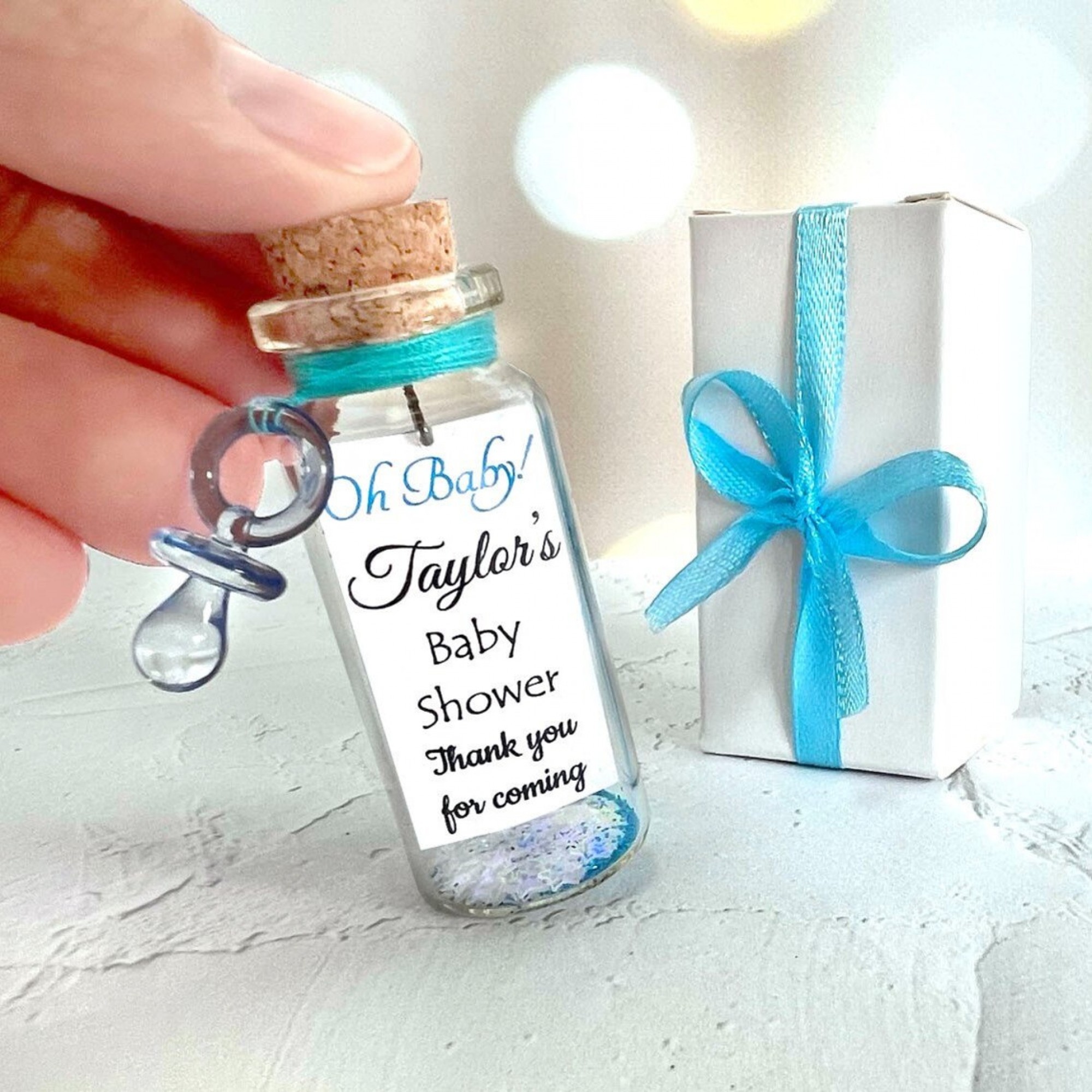 Custom Baby Shower Party Favors Personalized for guests Thank You Gifts to save the date Miniature Baby Pacifier guest souvenir