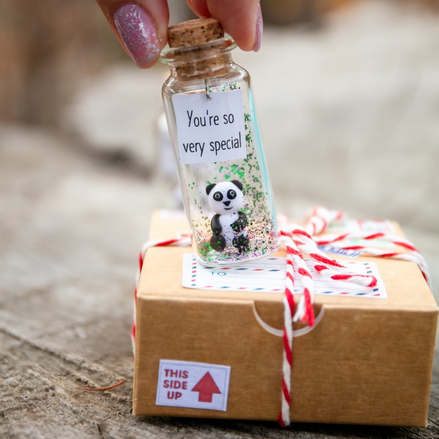 Panda gift Cute panda bear gift for panda lovers Miniature animal ...