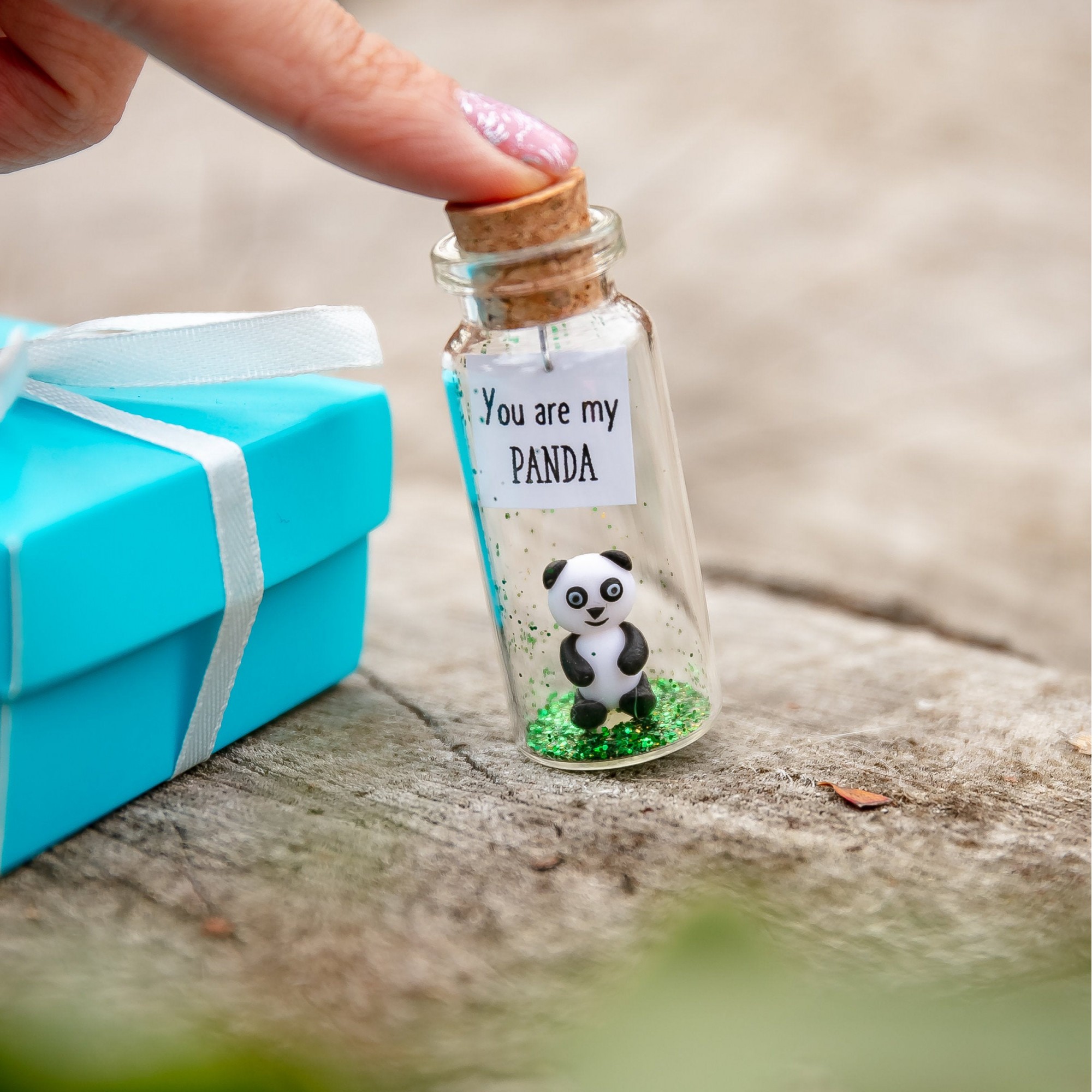 Panda gift Cute panda bear gift for panda lovers Miniature animal ...